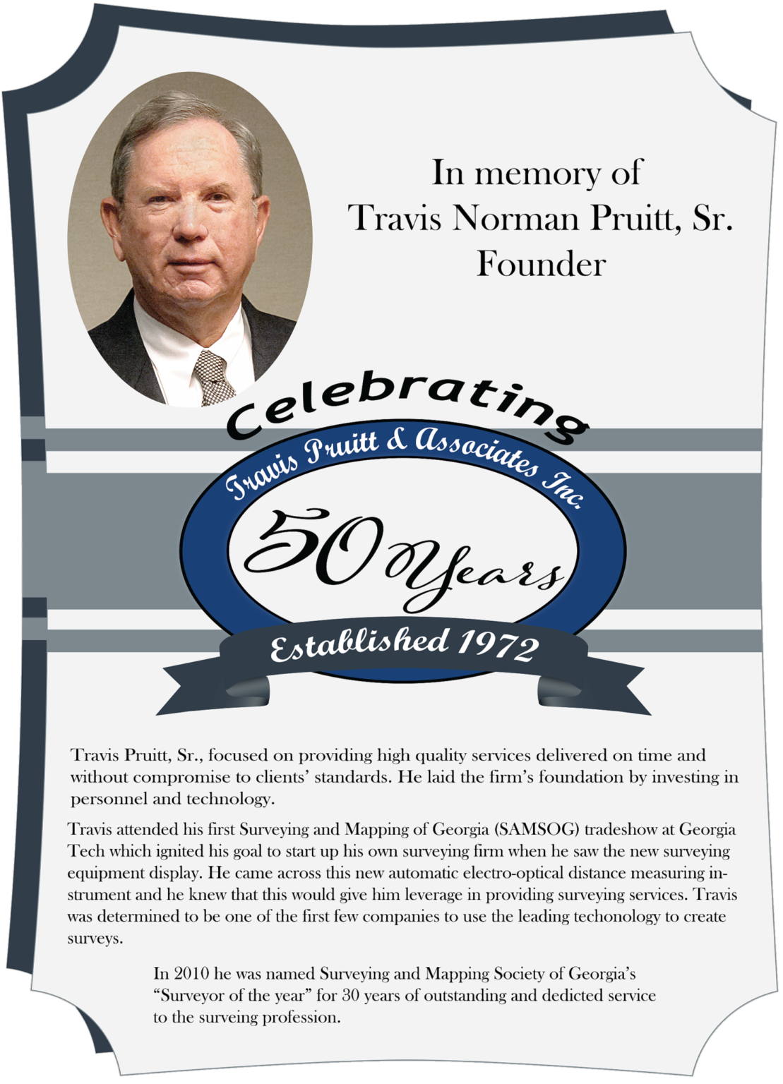 Celebrating 50 Years - Travis Pruitt & Associates